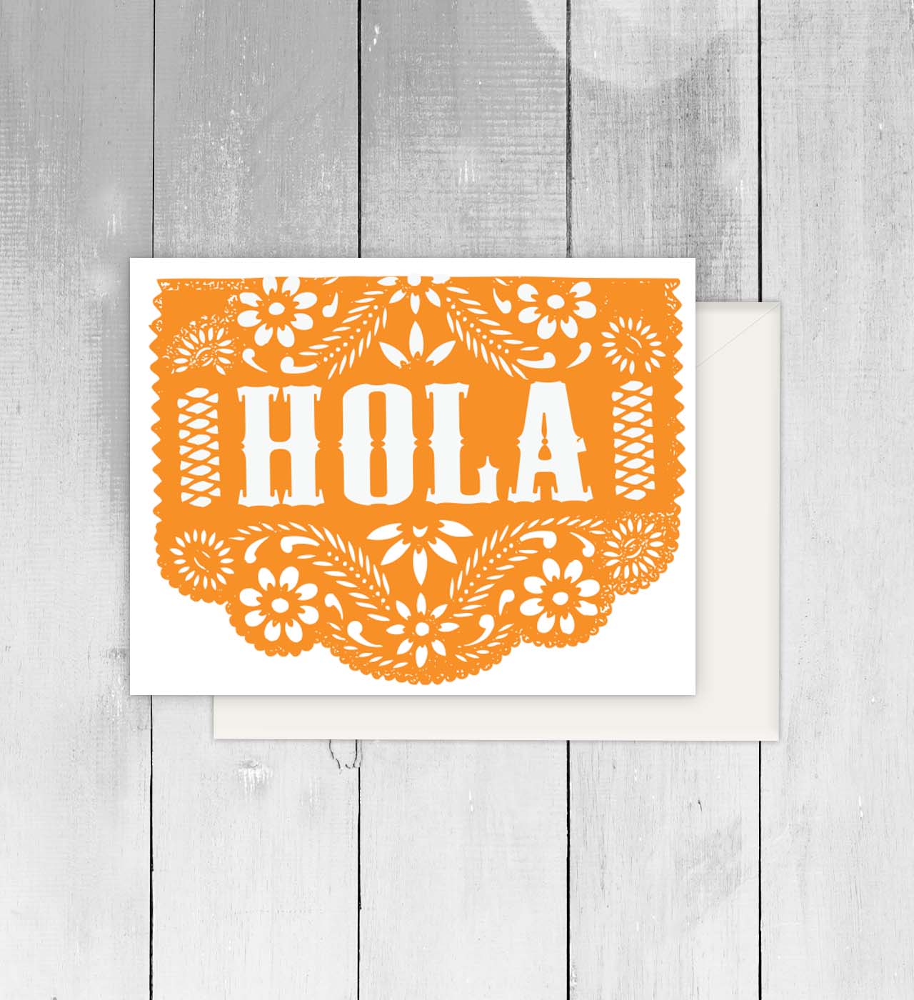 Hola Cut Paper Spanish Greeting Card | BIMA Museum Store