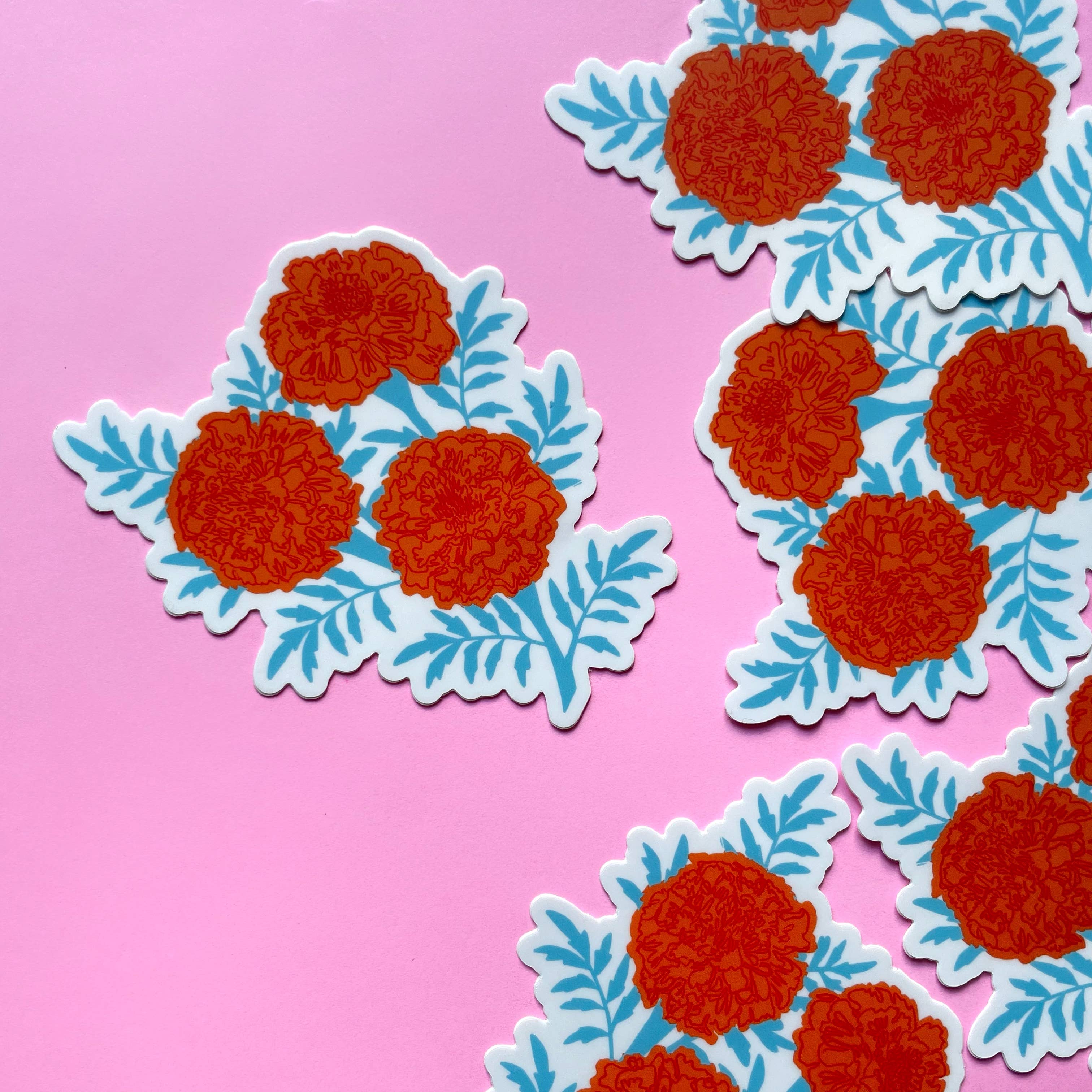 Marigold Flower Sticker | BIMA Museum Store