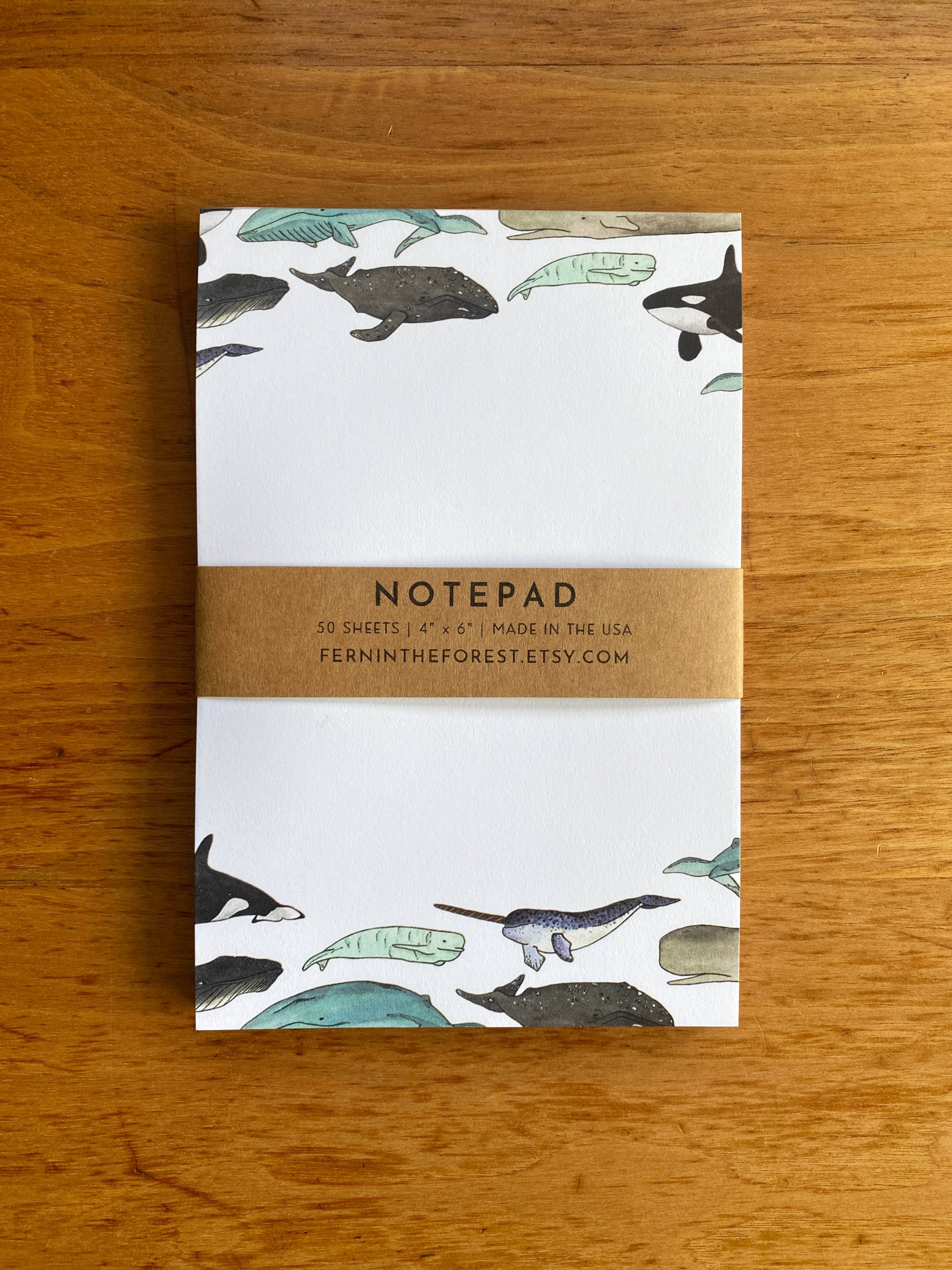 Illustrated Whale Market Notepad | BIMA Museum Store
