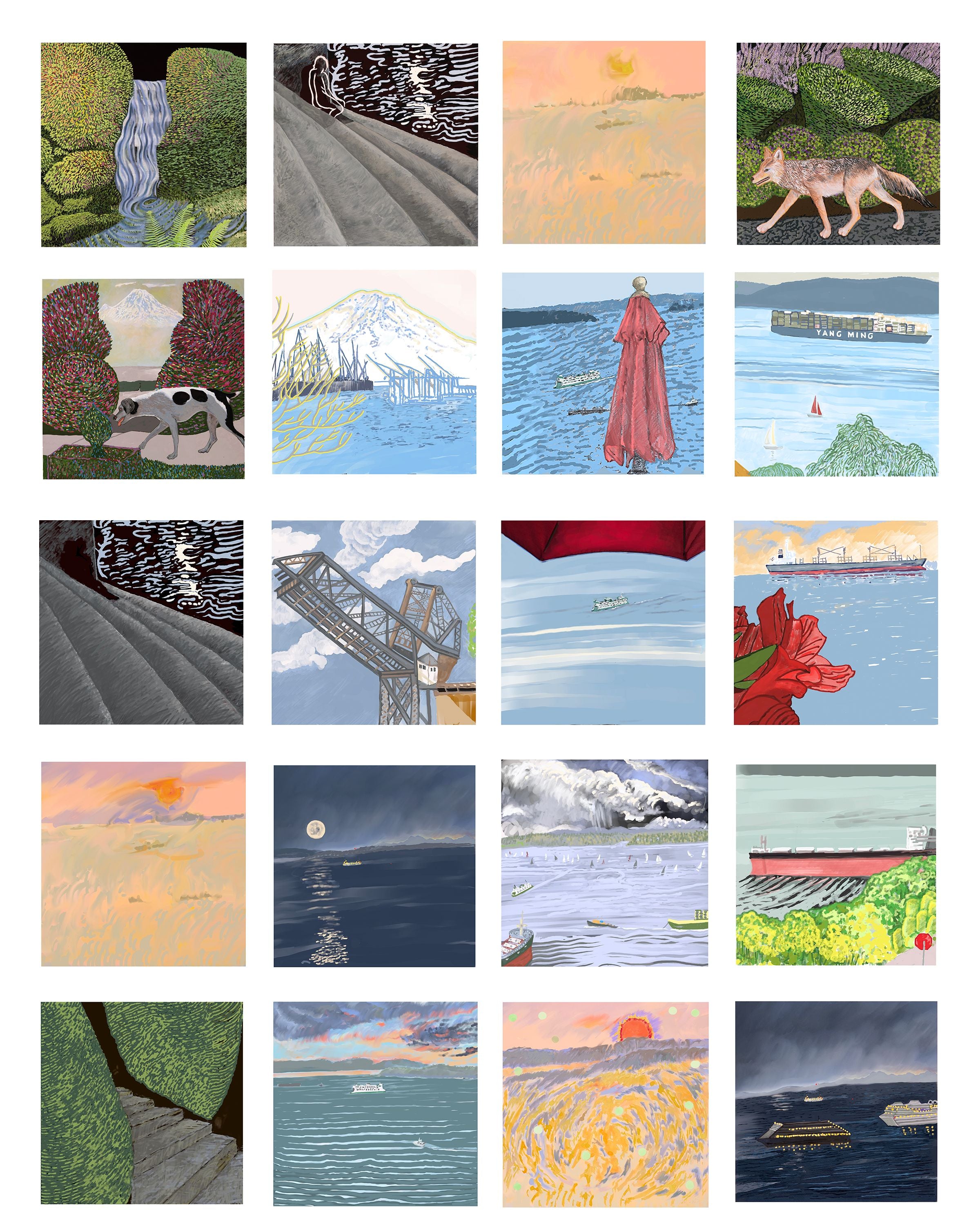 Briarcliff Friendly Shrubs Limited Edition Print by Linda Okazaki ...