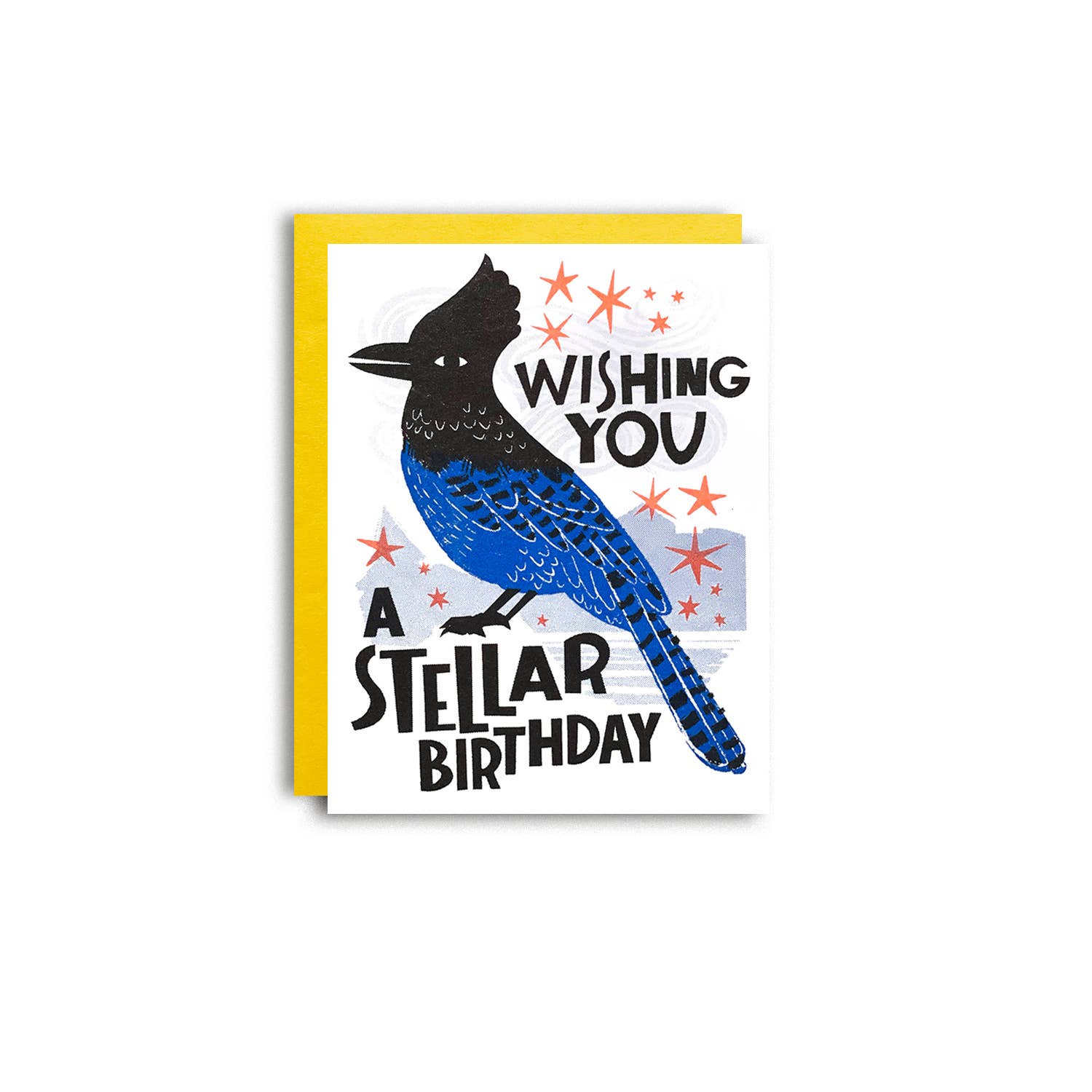 Stellar Birthday - Stellar Jay Risograph Birthday Card | BIMA Museum Store