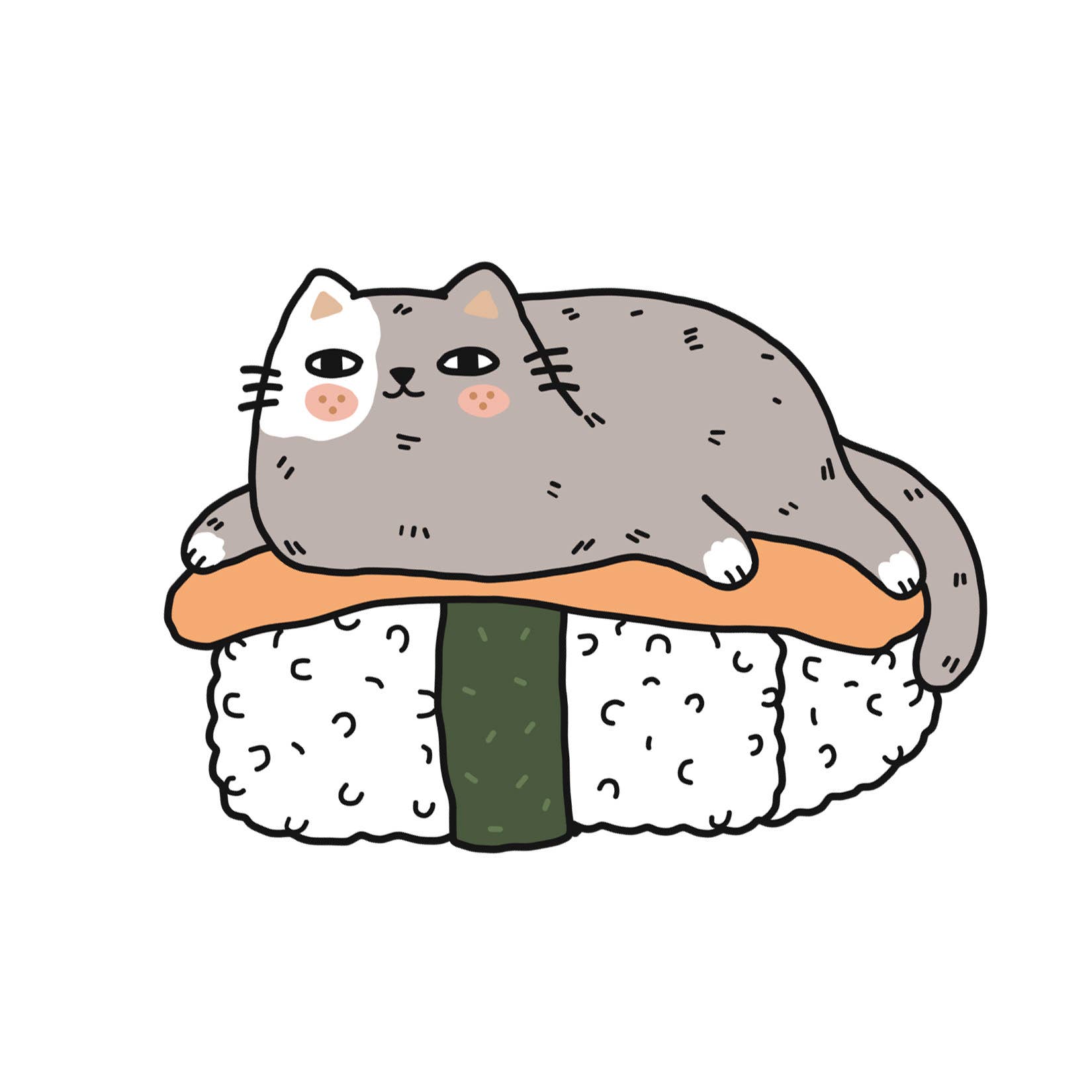 Sushi Cat Nigiri Sticker | BIMA Museum Store